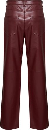 Max Mara Coated Jersey Trousers - Burgundy