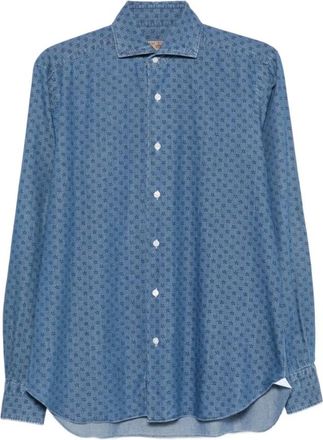Barba Homme, Chemises, Bleu, Taille: L Barba Chemises