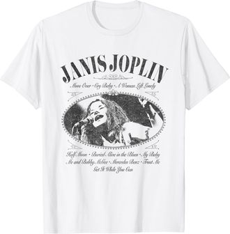 Popfunk Janis Joplin Pearl Bottle Label T-Shirt, Damen, Unisex-Erwachsene, Female, Halbarm, T-Shirt, Weiß, S