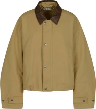 Acne Studios Homme, Vestes, Beige, Taille: L Twill Bomber Jacket