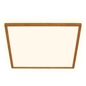 Briloner Plafonnier LED &agrave; lumi&egrave;re indirecte, plat, lumi&egrave;re blanche chaude, lampe LED, plafonnier, lampe de salon, panneau, cuisine, chambre, 42x42x3 cm, cadre 