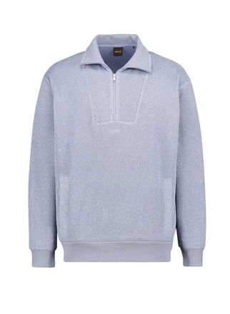 Boss Orange by Hugo Boss BOSS Orange Herren Troyer blau unifarben