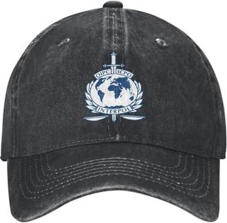 Generic Casquette de Baseball pour Hommes, la Police criminelle Internationale Casquette d&eacute;contract&eacute;e pour Femmes Patins de Tennis Interpol d&eacute;t&eacute; Chapeaux Hip 