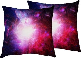 IUBBKI Dekorativer Kissenbezug 45 x 45 cm, Galaxie, Weltraum, Sterne, Nebel, Universum, Weltraum, quadratischer Kissenbezug f&uuml;r Heimdekoration, 45,7 x 45,7 c