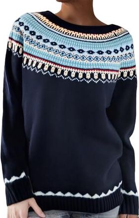 Generic Pull Femme Chic Et Original Pas Cher Sweat Mohair Camel Multicolore L&eacute;ger 2 Couleur Promo Tailles Nuage Tricot&eacute; Mamie Bleue Epaisse Transparents Matel