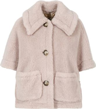 Max Mara Femme, Vestes, Beige, Taille: 38/40 FR Cape Teddy en alpaga et laine