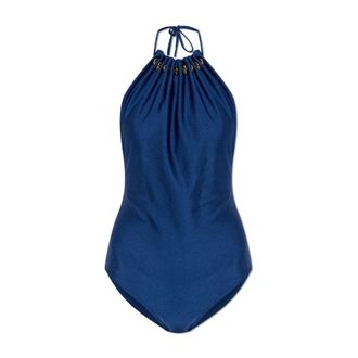 Zimmermann Femme, Maillots de bain, Bleu, Taille: 38 FR Aster Gathered Beaded One-Piece