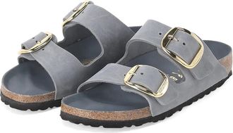 Birkenstock Low-Top Sneaker - Sandalen Arizona aus Leder - Gr. 36 (EU) - in Grau - f&uuml;r Damen