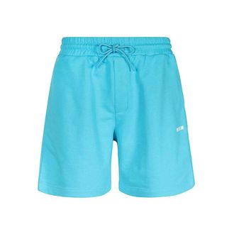 Msgm Bermuda-Shorts aus Baumwolle mit elastischem Bund - - Swimwear - Herren - Blau - S
