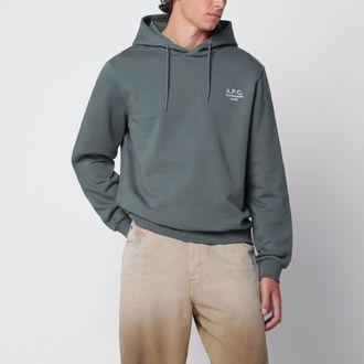 A.P.C. Gr&uuml;ner Baumwollhoodie