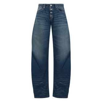 Icon Denim Los Angeles Jean Barrel Riri Empil&eacute; - Femme - Jeans - Bleu - Taille: W24