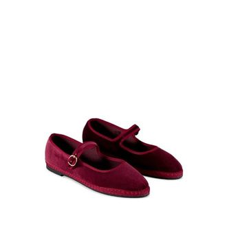 Flabelus Ballerines velours &agrave; boucle m&eacute;tallique en coton m&eacute;lang&eacute;