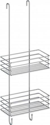 Smedbo Smedbo B1210 Duschkorb Hängeregal, Duschablage Duschregal Badablage doppelt aus Edelstahl verchromt 66 x 25 cm Ideal für das Badezimmer