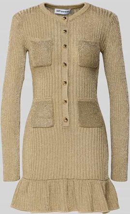 Self Portrait Minikleid in Strick-Optik