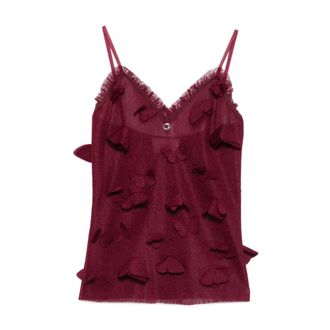 Coperni Rotes V-Ausschnitt Top mit Applikationen - - Tops - Damen - Rot - M