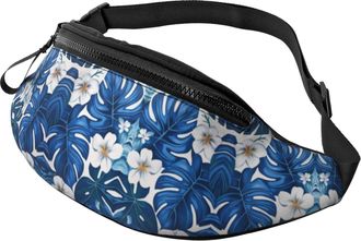 Generic Mit Rei&szlig;verschluss Brustbeutel Blumenmuster Lauftasche Brustbeutel Brusttasche F&uuml;r Spazieren Hundetraining Radfahren 14X35Cm