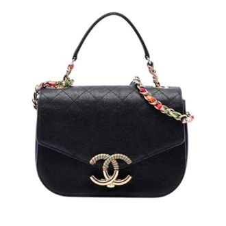 Chanel Pre-owned Vintage Quilted Caviar Leather Satchel - - Pre-owned - Damen - Schwarzk - ONE SIZE