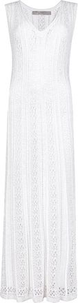 D.exterior Femme, Robes, Blanc, Taille: 42 FR Maxi Robes