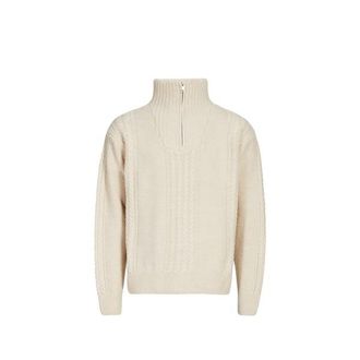 Aigle Pull col zipp&eacute; en laine m&eacute;lang&eacute;e