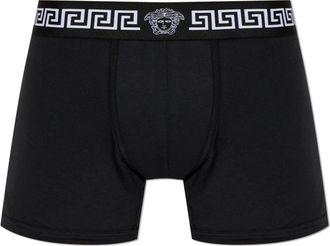 Versace Homme, Sous-v&ecirc;tements, Noir, Taille: 3XL Boxers Courts en Jersey de Coton