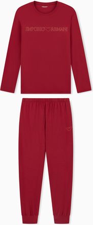 Emporio Armani Herren Megalogo Pajamas Set Pyjamaset, rot, S
