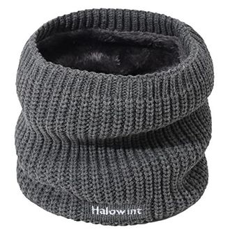 Generic &Eacute;charpe dhiver chaude en tricot pour femmes et hommes 2026, gris, Taille unique