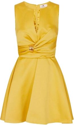 Elisabetta Franchi Femme, Robes, Jaune, Taille: 40 FR Short Robes