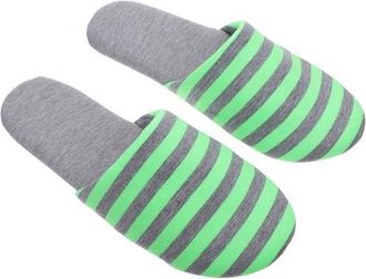 BESPORTBLE BESPORTBLE Pantoufles Pliables Vertes pour Femme L&eacute;g&egrave;res et Confortables en Coton Lot de Voyage Portable pour H&ocirc;tel Maison et Spa Absorbantes et Respi