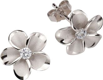 Firetti Paar Ohrstecker Blume/Bl&uuml;te mit Zirkonia