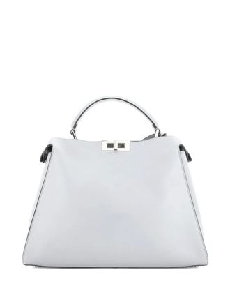 Fendi grand sac cabas Peekaboo Essential en cuir - Gris