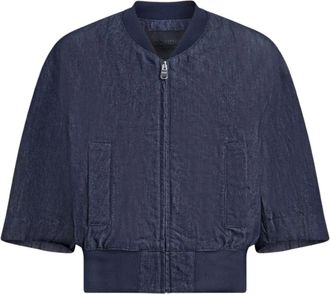 Dondup Femme, Vestes, Bleu, Taille: 42 FR Blouson Bomber Coupe Standard