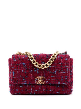 Chanel 2020 Large Tweed 19 Flap satchel - Violett