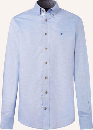 Hackett Freizeithemd Flannel Multi Trim blau