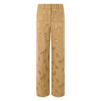 Veronica Beard Gerade Hose aus floralem Jacquard - - Trousers - Damen - Beige - XS