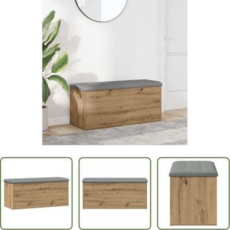 vidaXL Flurbank - Aufbewahrungsbank Artisan-Eiche 102 x 42 x 45 cm Holzwerkstoff