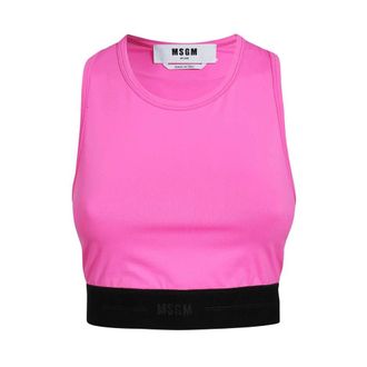 Msgm Sportliches Tanktop mit elastischem Bund - - Tops - Damen - Rosa - XS