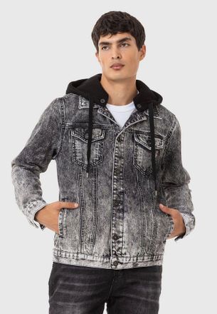 Cipo & Baxx Jeansjacke Jacke im Washed-Look