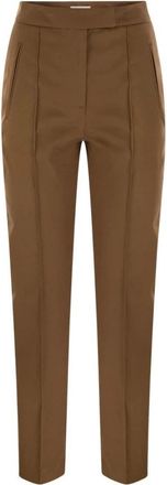 PT01 Pt01, Femme, Pantalons, Brun, Taille: 38 FR Pantalon de ville ajust&eacute;