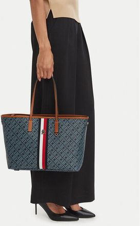 Tommy Hilfiger Handtasche Th Monoplay AW0AW19178 Dunkelblau
