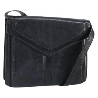 Saint Laurent Sac bandouli&egrave;re en cuir Pre-owned - Femme - Pre-owned - Noir - Taille: ONE Size