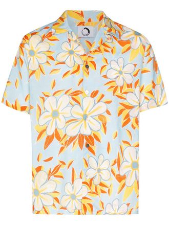 Endless Joy chemise Acid Flower Aloha - Bleu