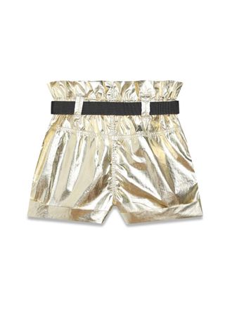 DKNY Belted Polyamide Bermudas - Yellow
