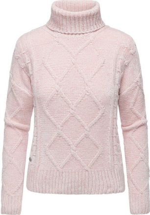 Ragwear Strickpullover Janna Short Gestrickter gemusterter Rollkragenpullover