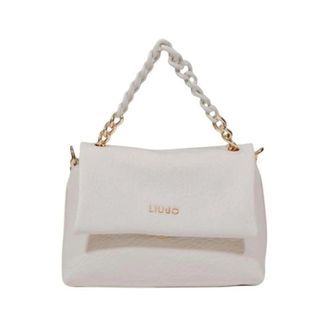 Liu Jo Femme, Sacs, Blanc, Taille: ONE Size Sac bandouli&egrave;re avec d&eacute;tail de cha&icirc;ne