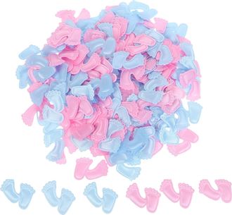 DOITOOL 200st&uuml;cke Babyfu&szlig;abdruck Tischdekoration Konfetti f&uuml;r Babyparty und Gender-Reveal-Feier Accessoires f&uuml;r Tischdeko und Geschenkt&uuml;ten