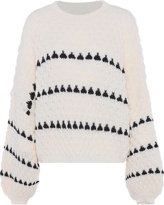 Faina Pullover Damen Wollwei&szlig;