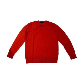Fay Langarm Rundhals Top - - Knitwear - Damen - Rot - M