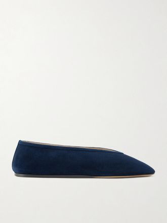 Le Monde Beryl Luna Ballerinas Aus Veloursleder - Blau