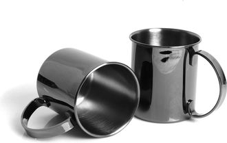 Echtwerk 2-teiliges Kupferbecher-Set, Bruchsichere Edelstahl-Gläser, Cocktail-Set, Cocktailgläser perfekt für Gin, Vodka, Bier und Kaltgetränke, Geschenkset, B