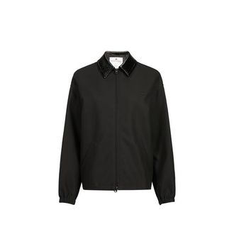 Courr&egrave;ges Veste &agrave; col brillant en coton